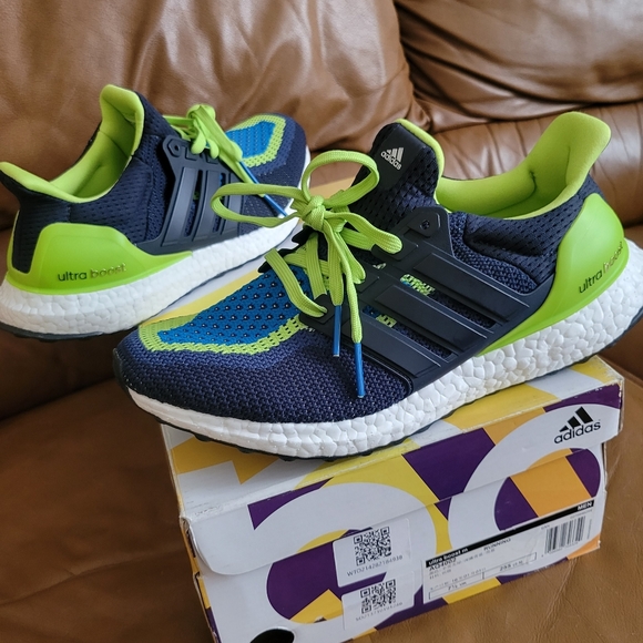 adidas | Shoes | New Mens Unisex Adidas Ultra Boost 2 Solar Slime Size ...